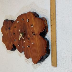 Wall Decor | Vintage Handcrafted Redwood Burl Wood Clock | Poshmark